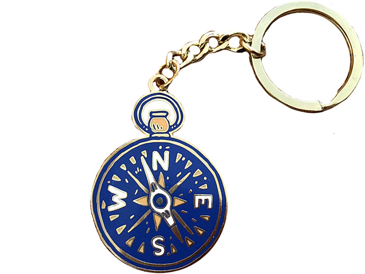 Wanderlust Compass Keychain – Zenith Adventure