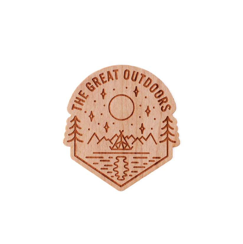 The Great Outdoors Wood Sticker – Zenith Adventure